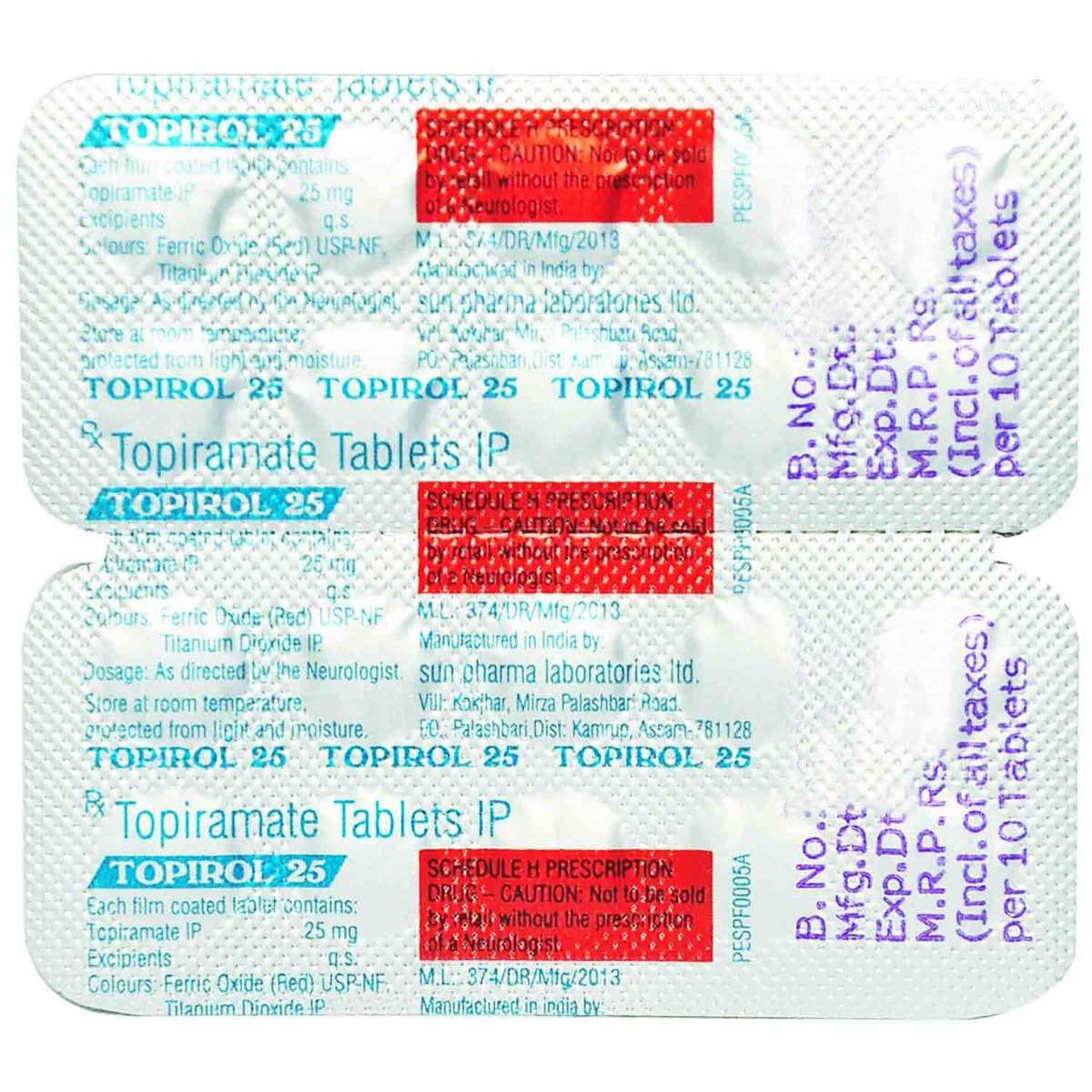 Topirol 25 Tablet | Uses, Side Effects, Price | Apollo Pharmacy