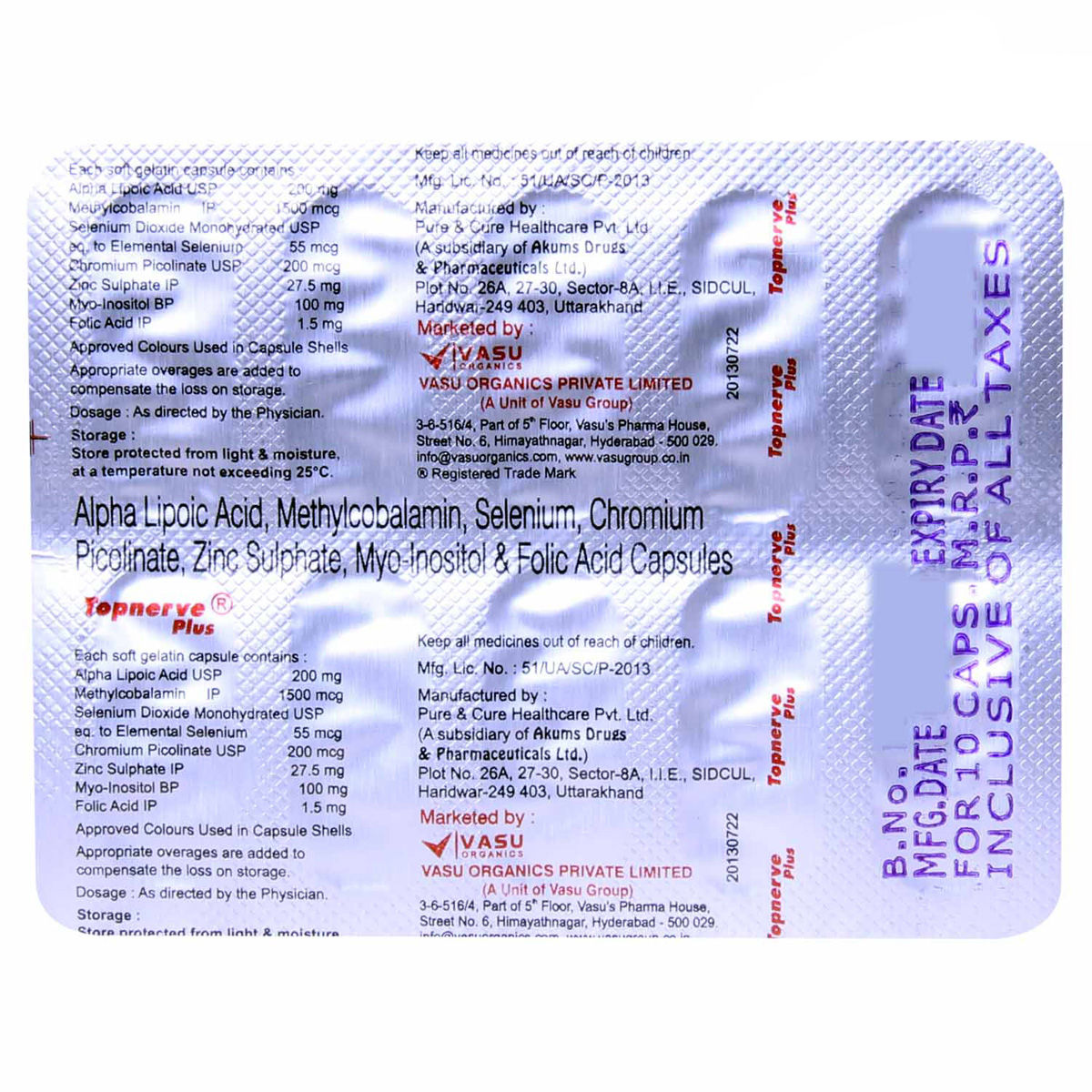 Topnerve Plus Softgels Capsule 10's Price, Uses, Side Effects ...