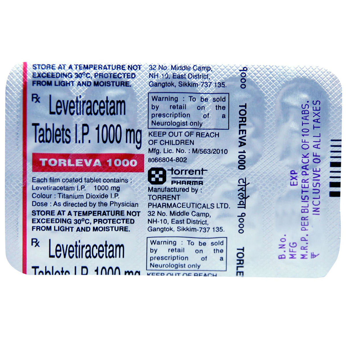 Torleva 1000 Tablet 10's Price, Uses, Side Effects, Composition ...