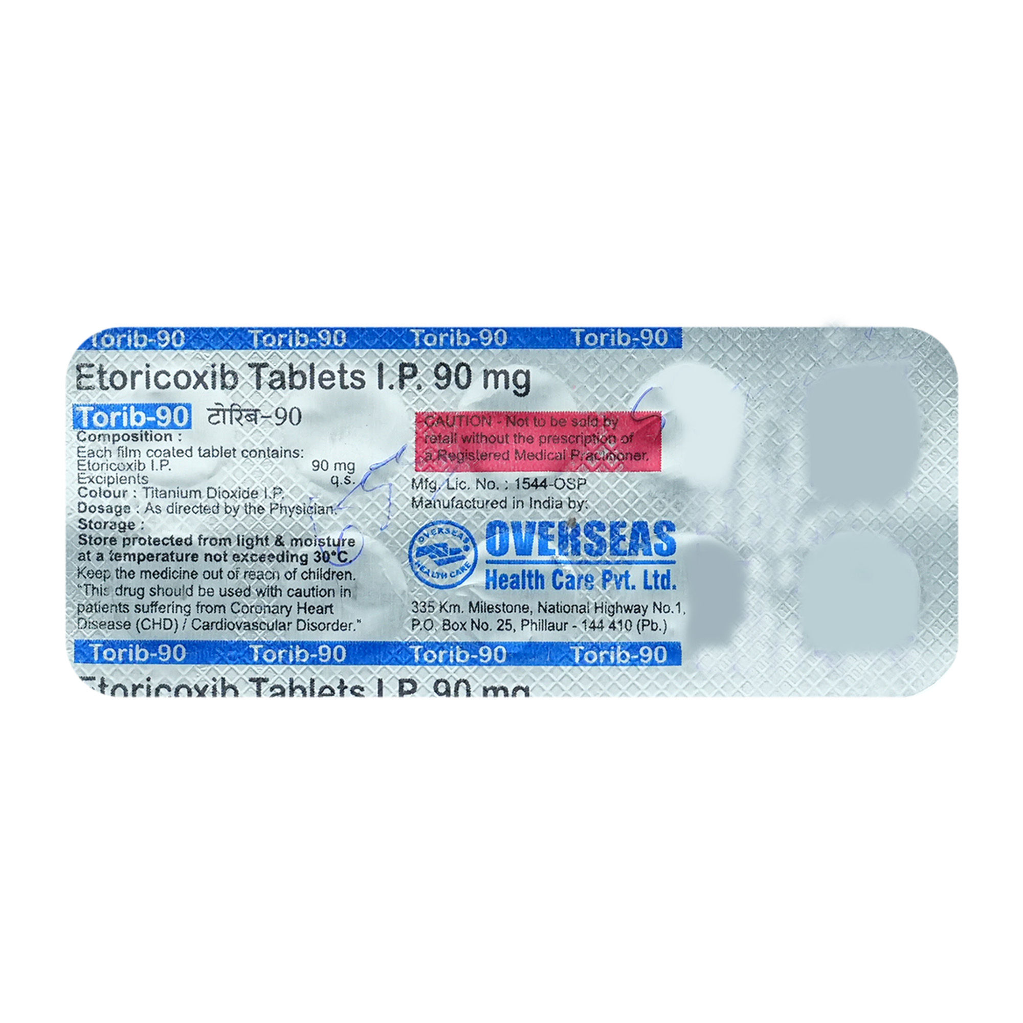 Torib-90Mg Tablet 10'S Price, Uses, Side Effects, Composition - Apollo ...