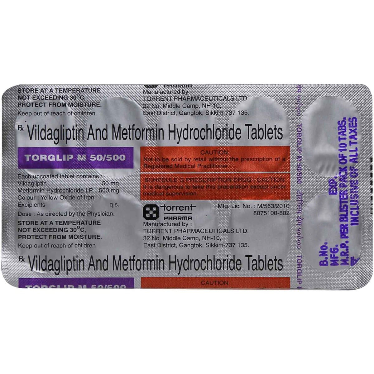 Torglip M 50/500 Tablet | Uses, Side Effects, Price | Apollo Pharmacy