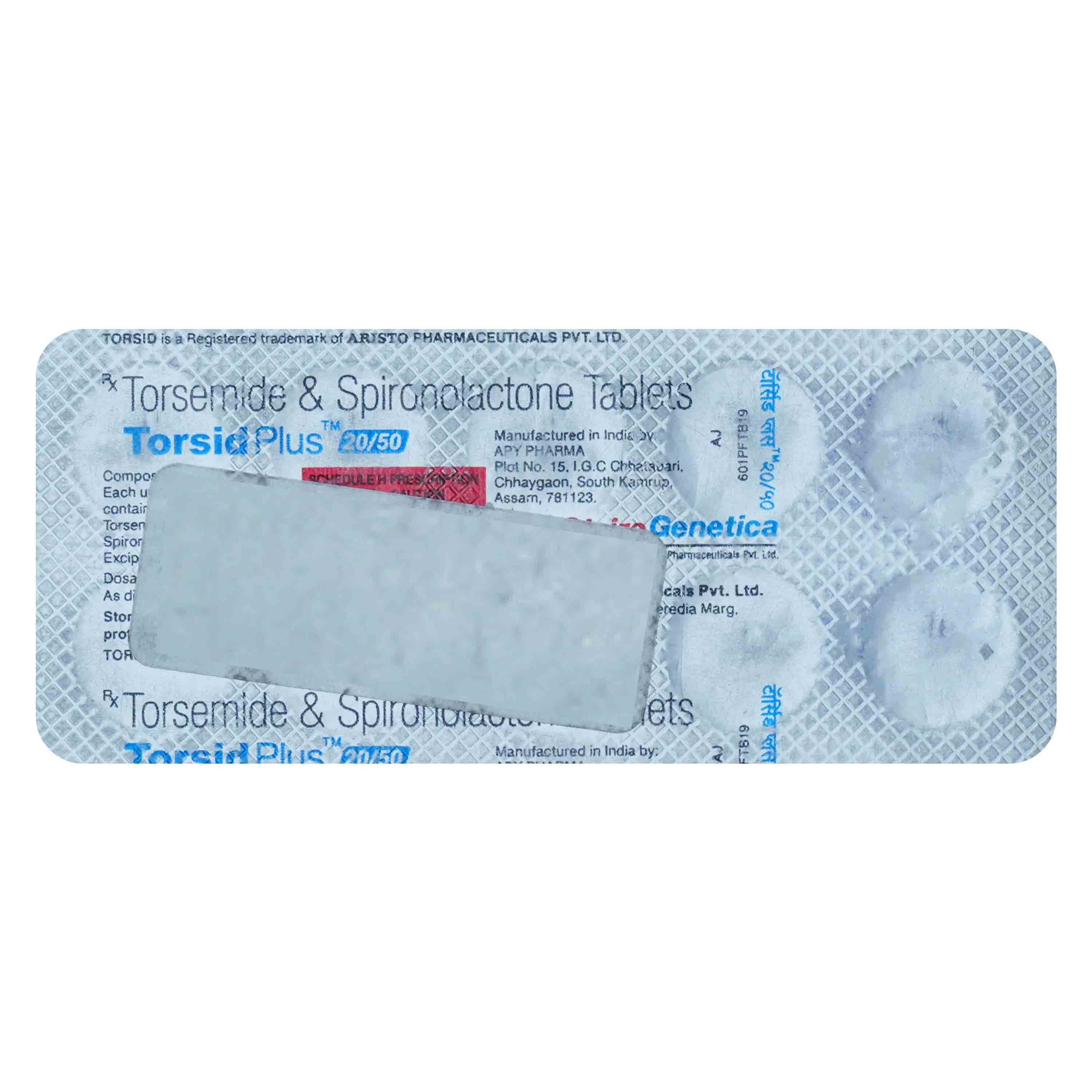 Torsid Plus 20/50mg Tablet | Uses, Side Effects, Price | Apollo Pharmacy