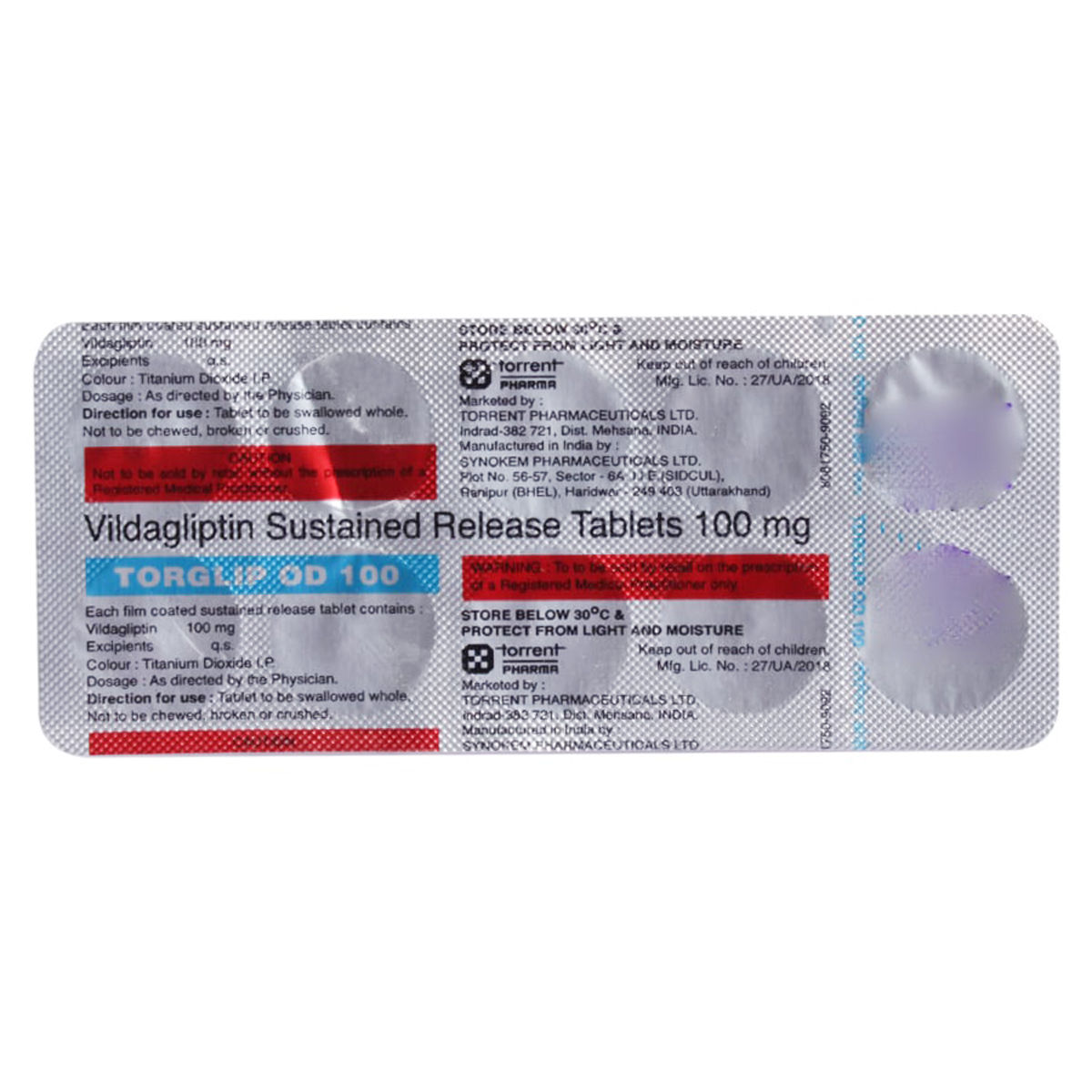 Torglip OD 100 Tablet 10's Price, Uses, Side Effects, Composition ...