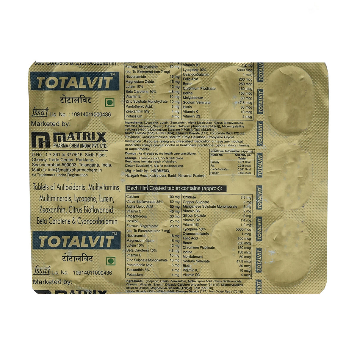 Totalvit Tablet | Uses, Side Effects, Price | Apollo Pharmacy