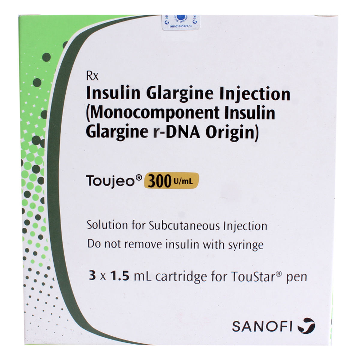 Toujeo 300U/ml Cartridge 3x | Uses, Side Effects, Price | Apollo Pharmacy