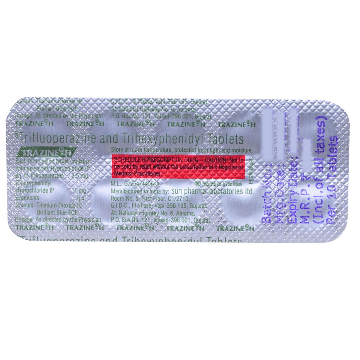 Trazine-H 2.5 Tablet 10's Price, Uses, Side Effects, Composition ...