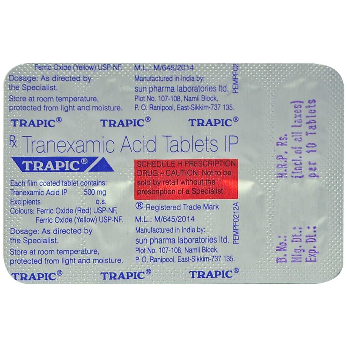 Trapic Tablet 10's Price, Uses, Side Effects, Composition - Apollo Pharmacy