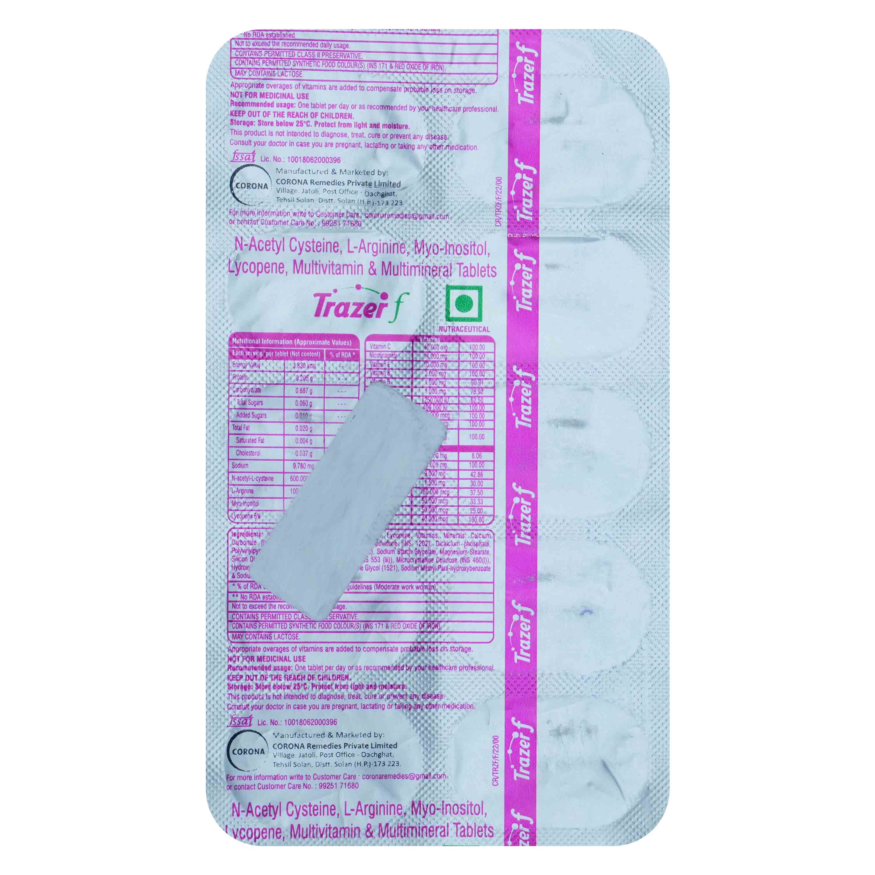 Trazer F Capsule | Uses, Side Effects, Price | Apollo Pharmacy