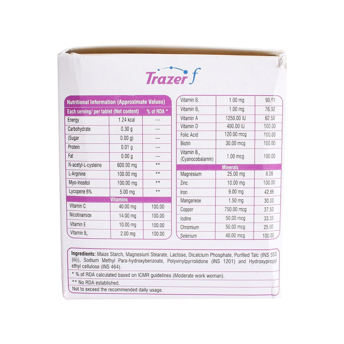 Trazer F Capsule 10's Price, Uses, Side Effects, Composition - Apollo ...