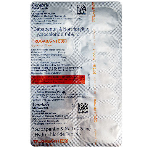 Transgaba-NT 400 mg Tablet | Uses, Side Effects, Price | Apollo Pharmacy