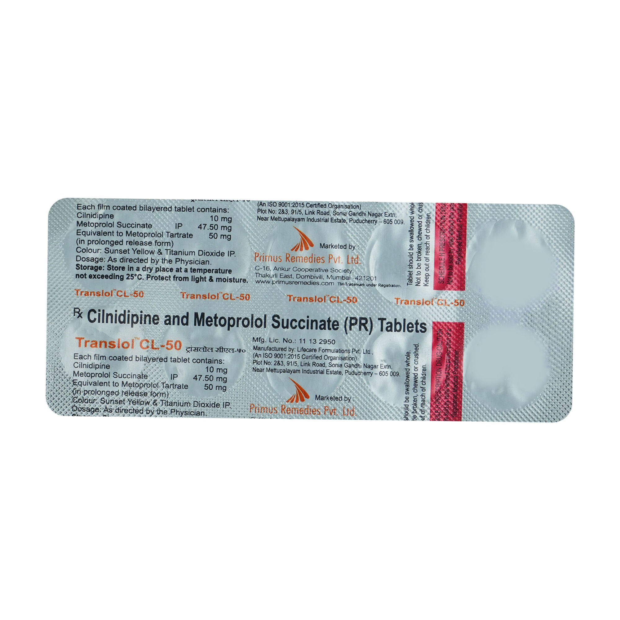 Translol CL-50 Tablet 10's Price, Uses, Side Effects, Composition ...