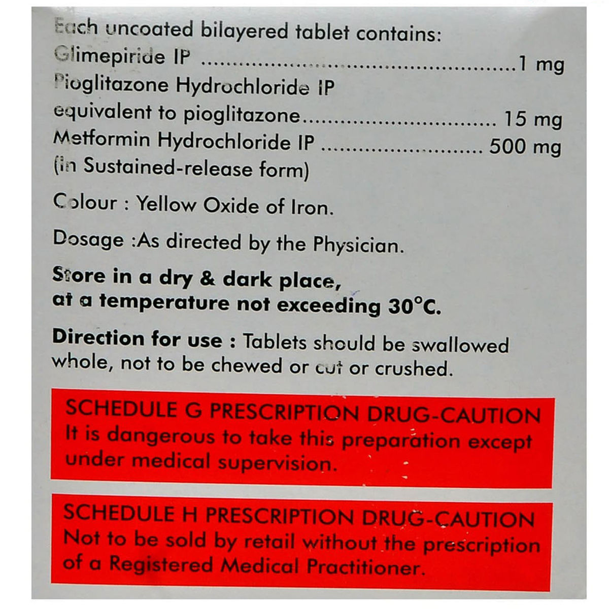 Tripride 1 Tablet | Uses, Side Effects, Price | Apollo Pharmacy