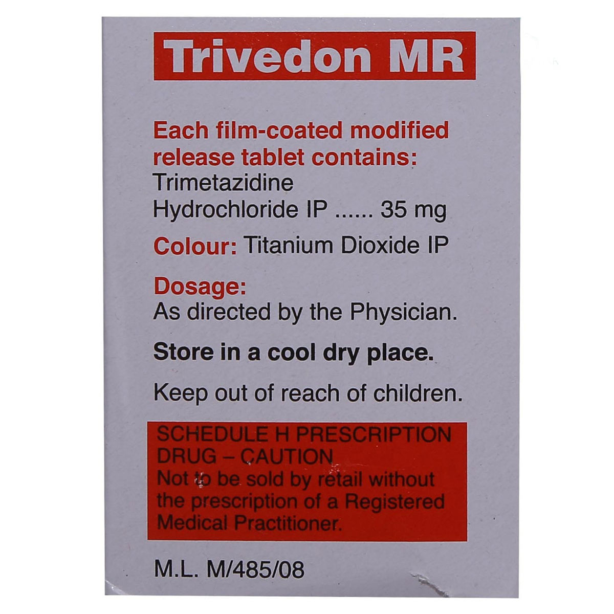 Trivedon MR Tablet 10's Price, Uses, Side Effects, Composition - Apollo ...