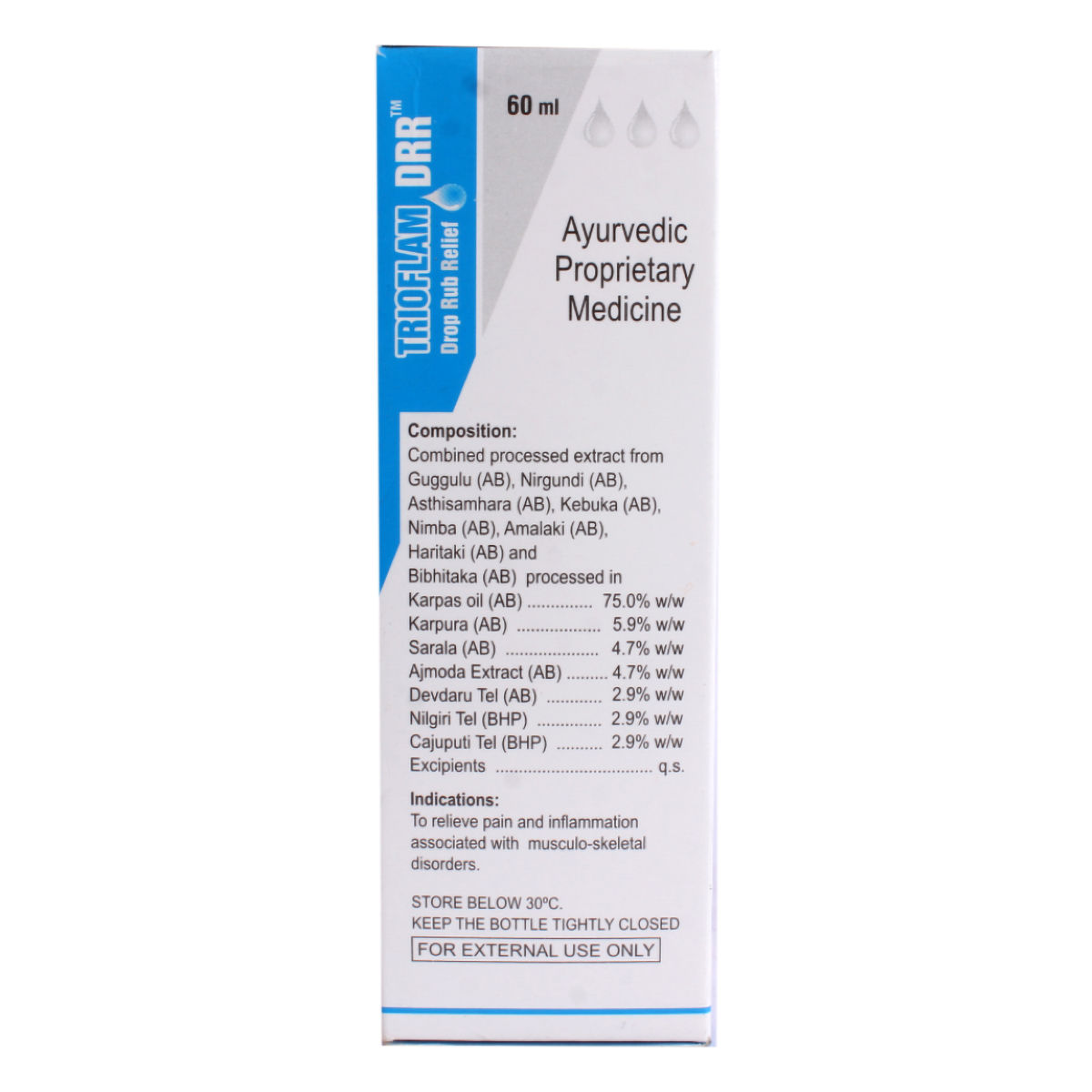 Trioflam Drr Rub Relief Drops, 60 ml Price, Uses, Side Effects ...