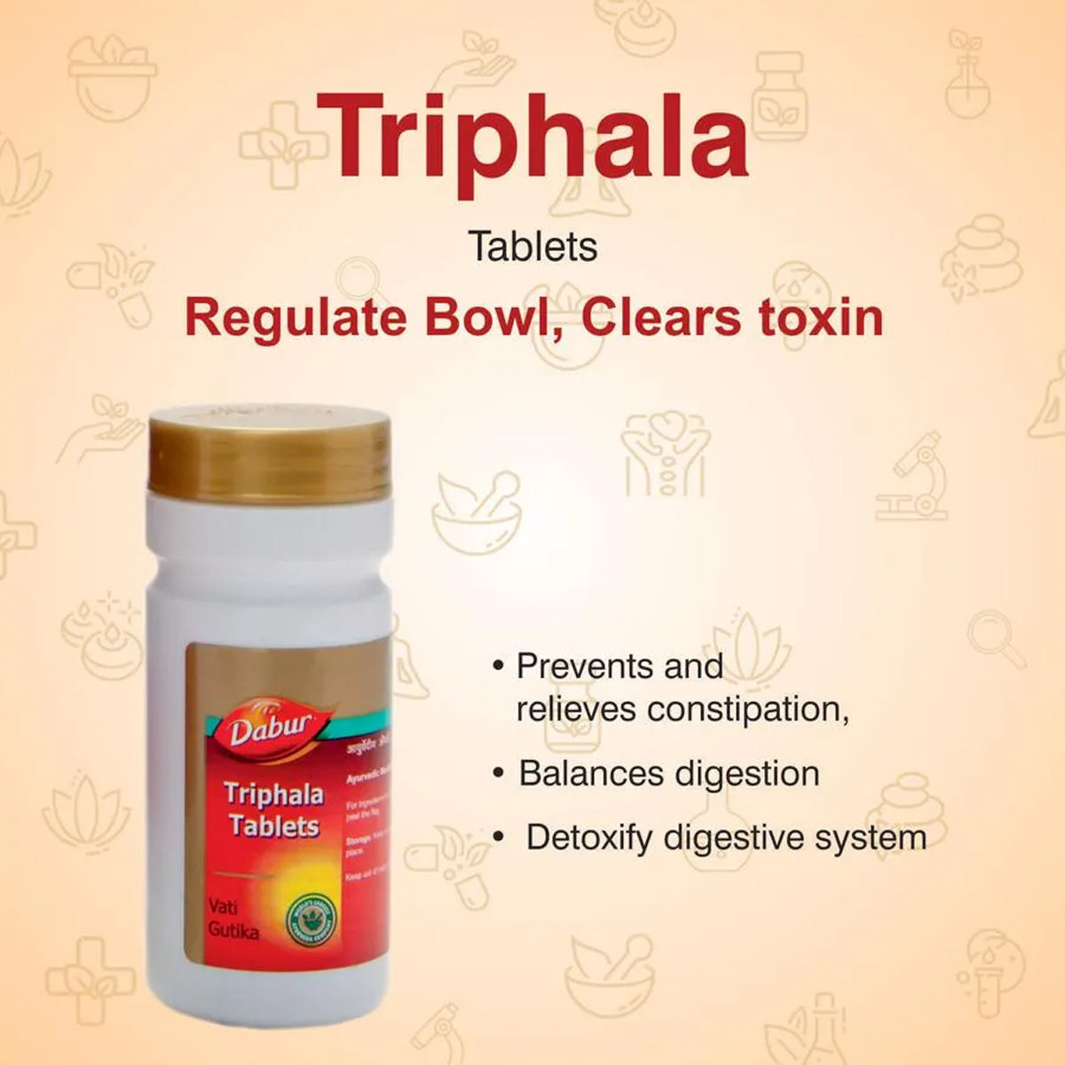 Dabur Triphala, 60 Tablets Price, Uses, Side Effects, Composition ...
