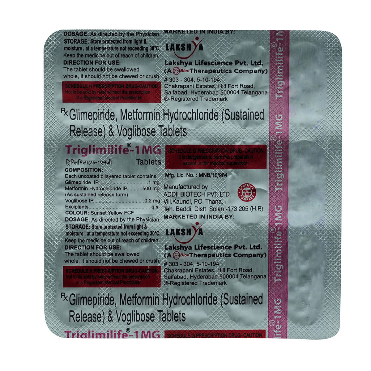 Triglimilife-1 mg Tablet | Uses, Side Effects, Price | Apollo Pharmacy