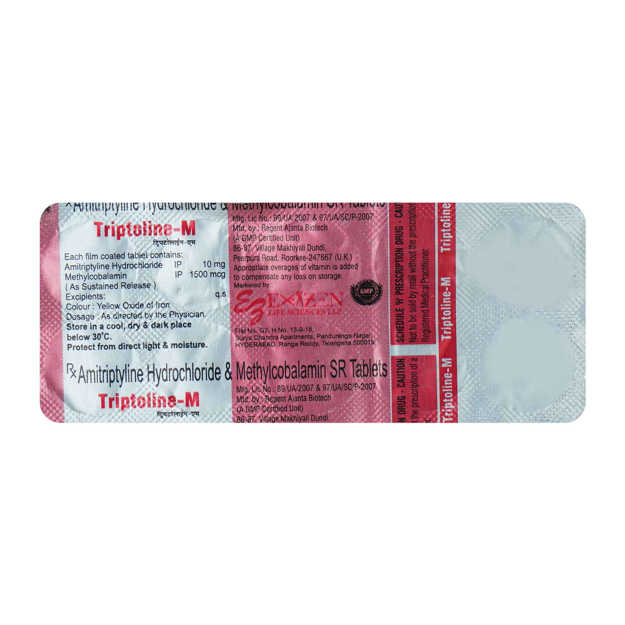 Triptoline-M Tablet 10's Price, Uses, Side Effects, Composition ...