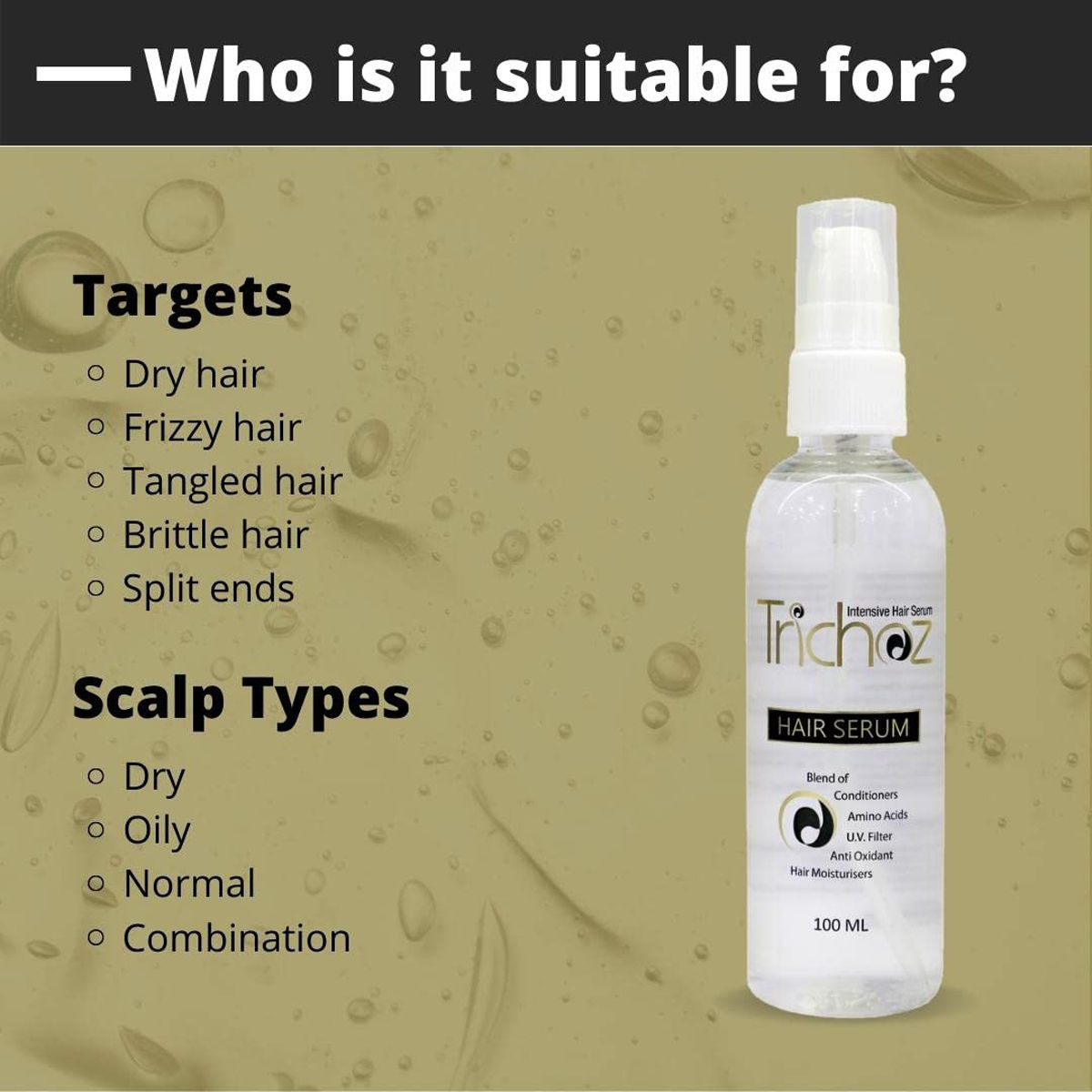 Trichoz Hair Serum | Uses, Side Effects, Price | Apollo Pharmacy