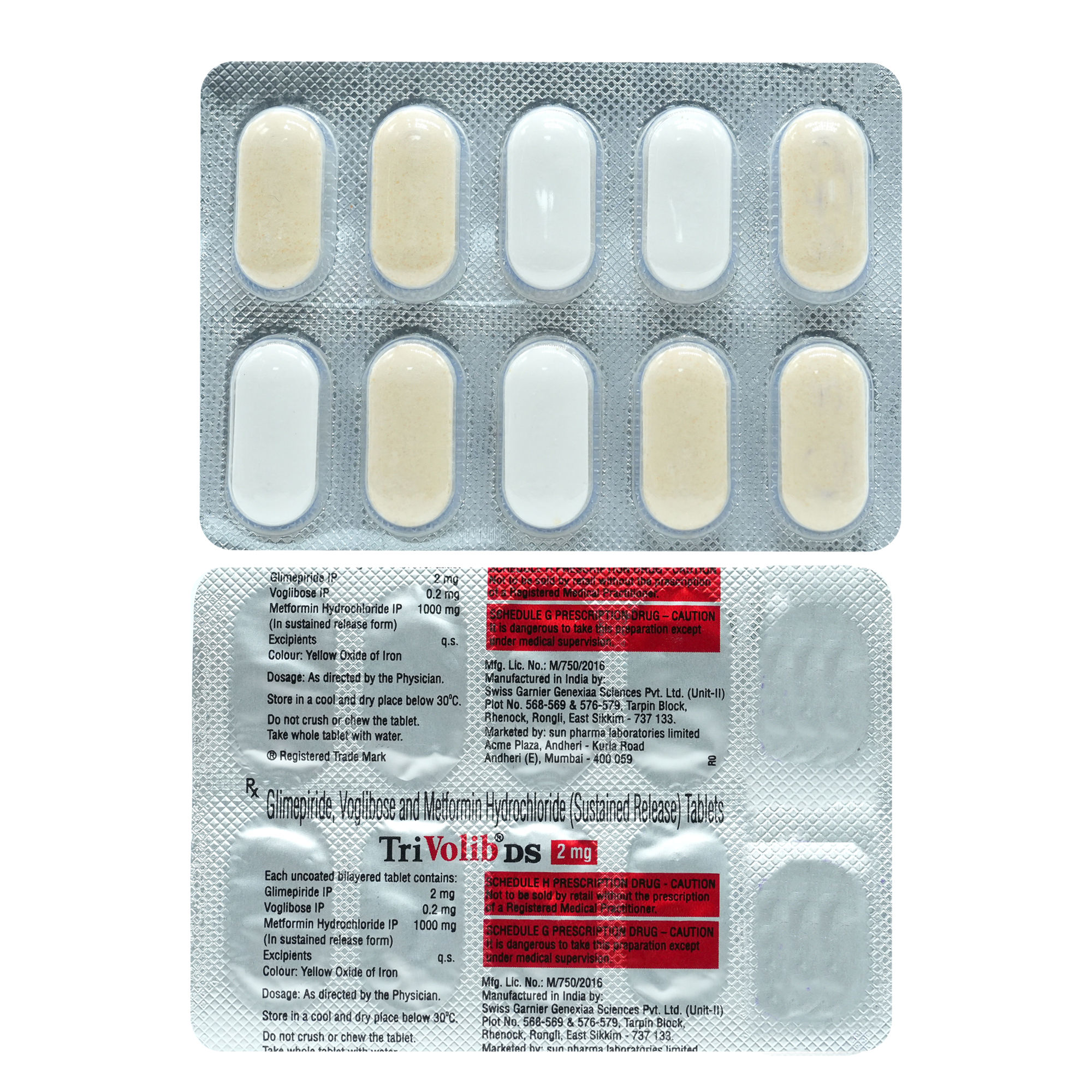 Trivolib DS 2 mg Tablet | Uses, Side Effects, Price | Apollo Pharmacy