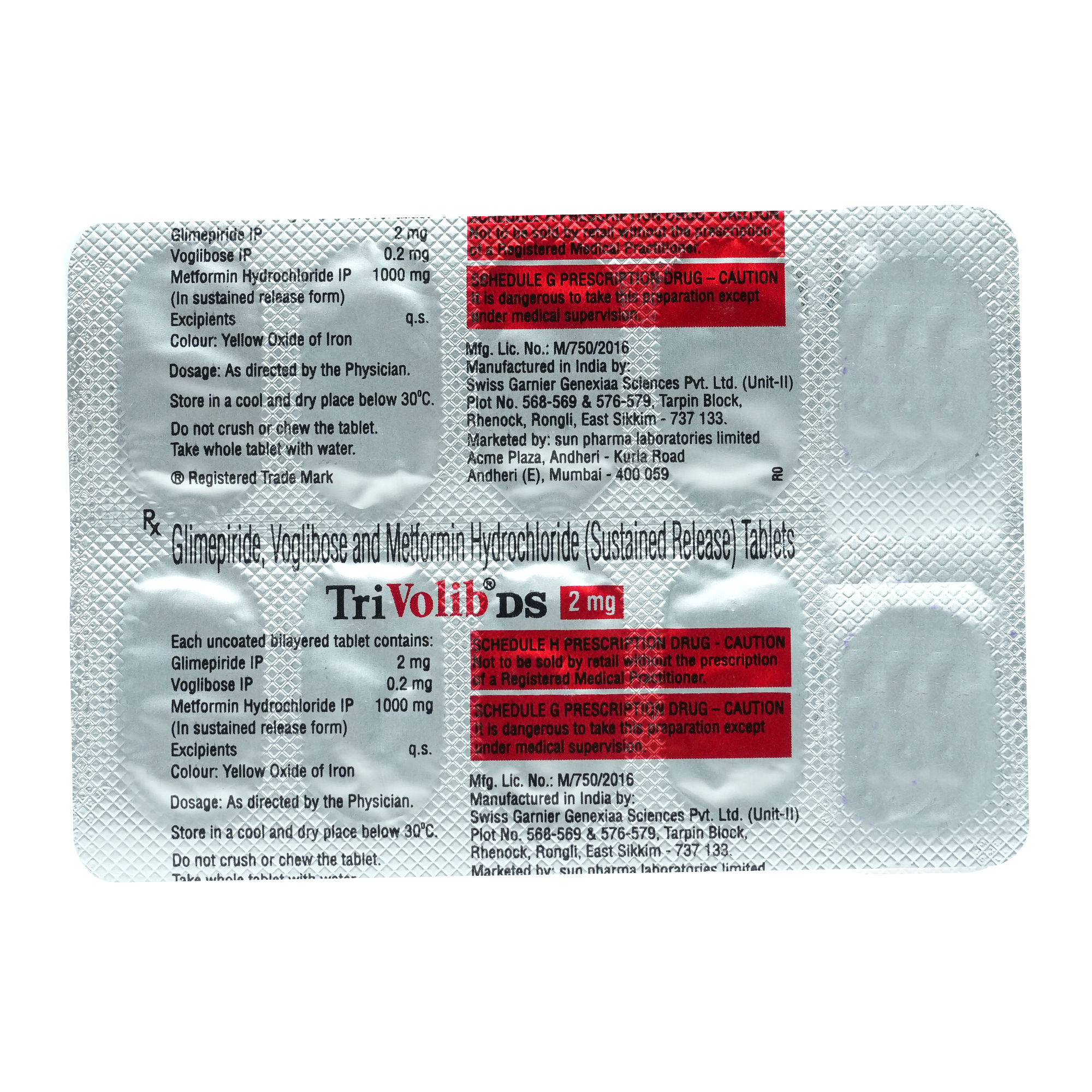 Trivolib DS 2 mg Tablet | Uses, Side Effects, Price | Apollo Pharmacy