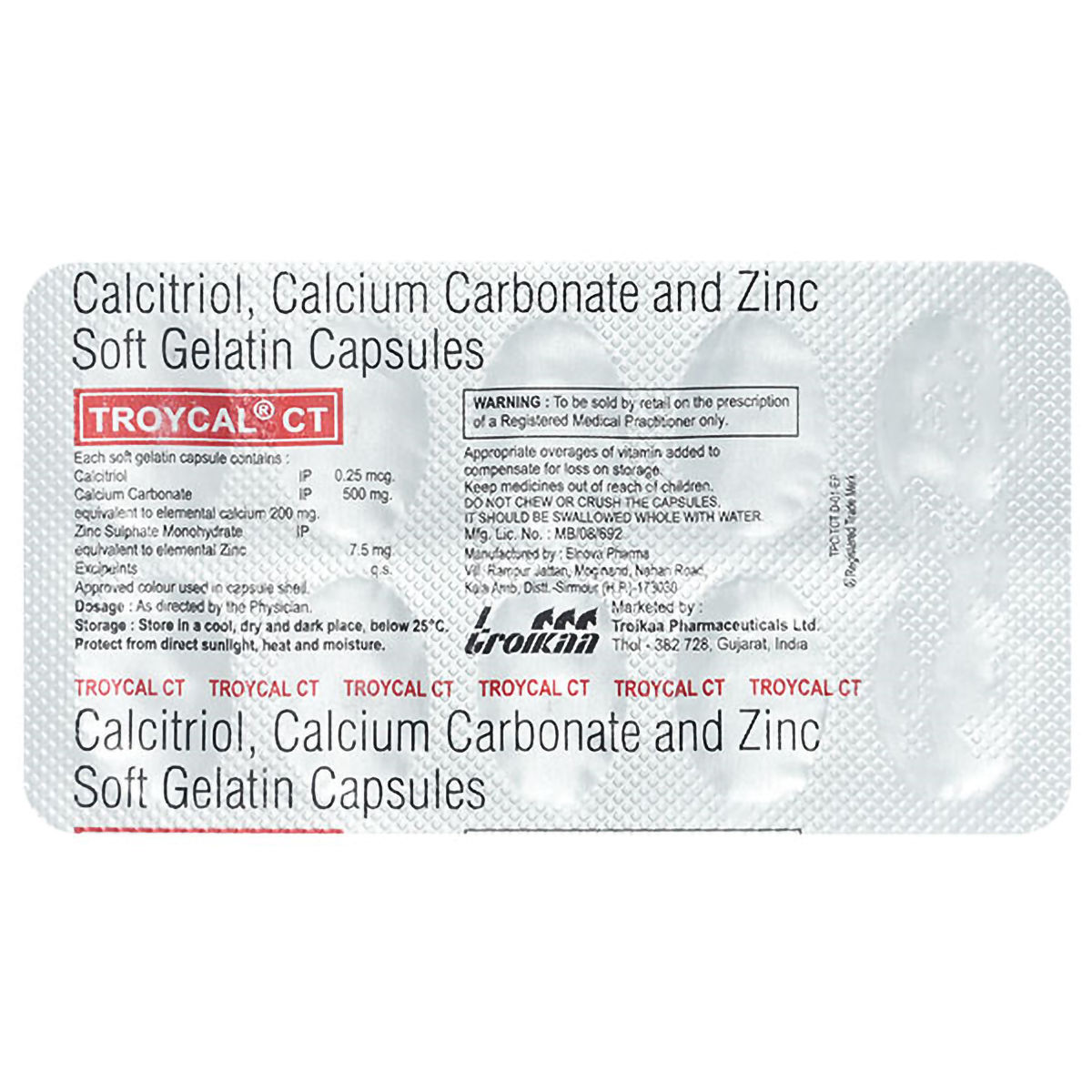 Troycal CT Capsule 10's Price, Uses, Side Effects, Composition - Apollo ...