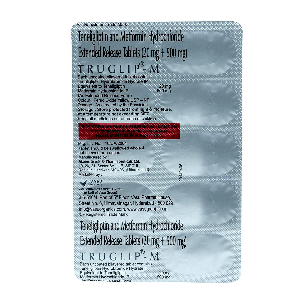 Truglip-M 20/500Mg Tablet 10'S Price, Uses, Side Effects, Composition ...