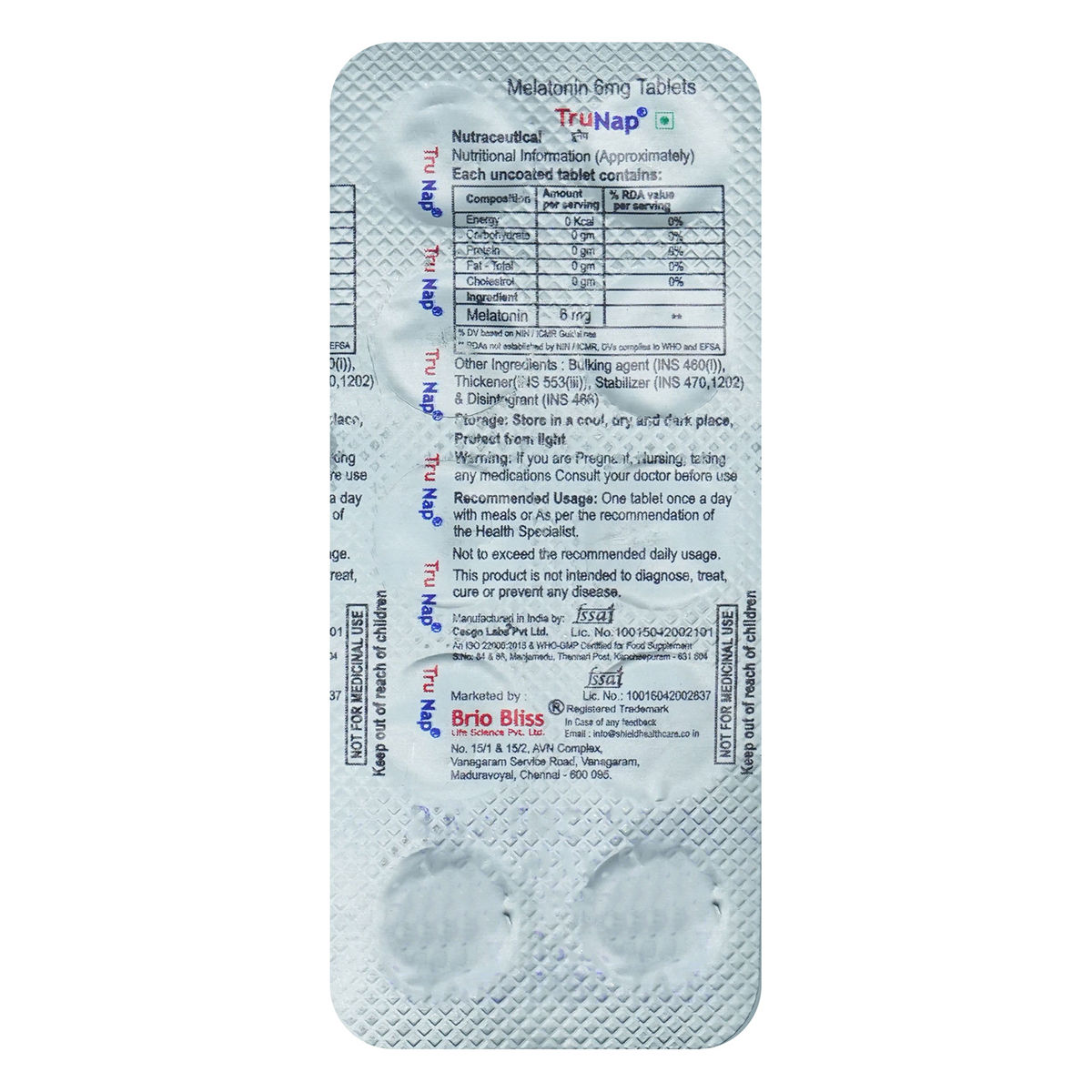 Trunap 6 Tab | Uses, Side Effects, Price | Apollo Pharmacy