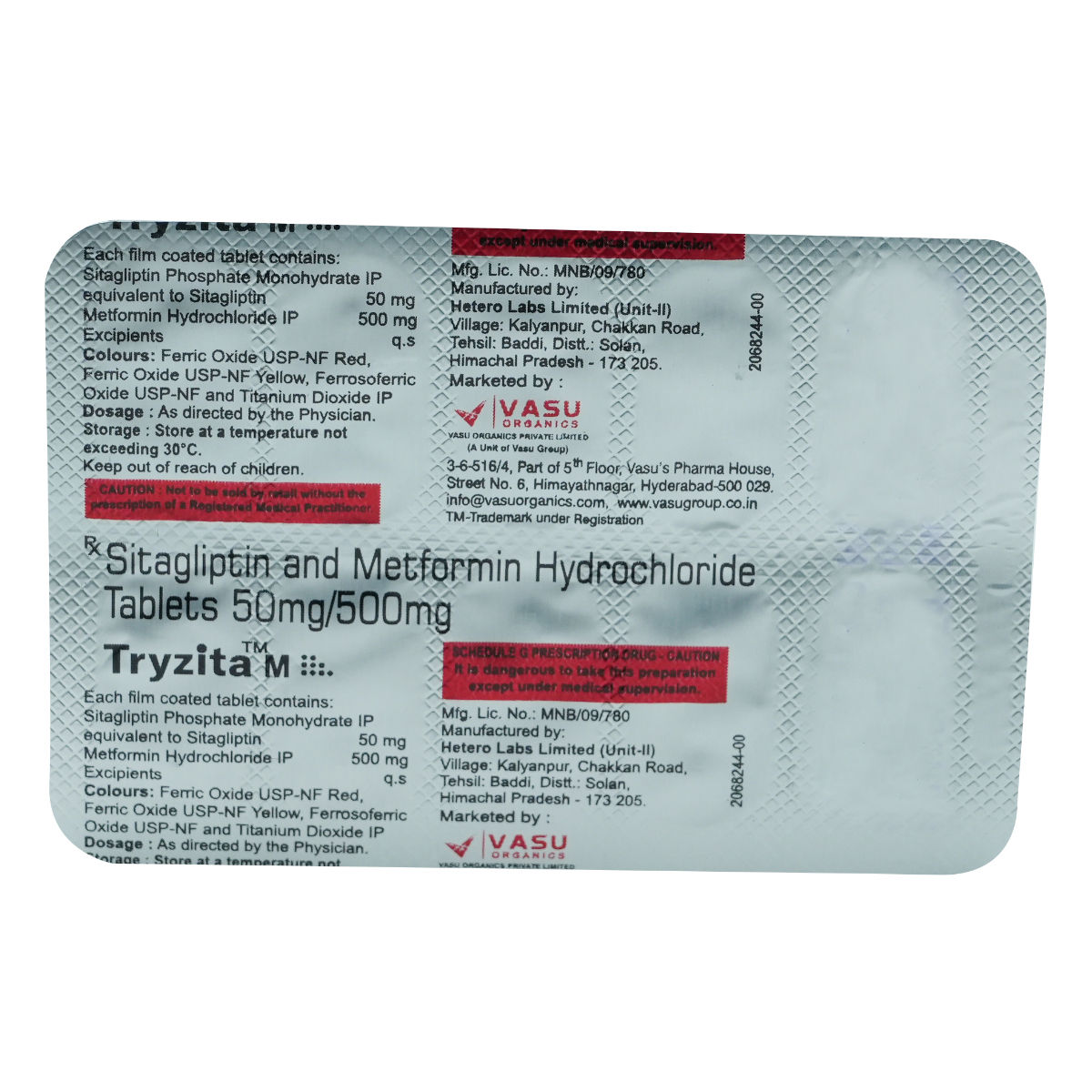 Tryzita M 50/500 Tablet | Uses, Side Effects, Price | Apollo Pharmacy
