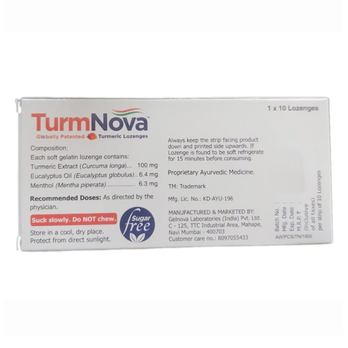 Turmnova Softgel, 10 Lozenges Price, Uses, Side Effects, Composition ...