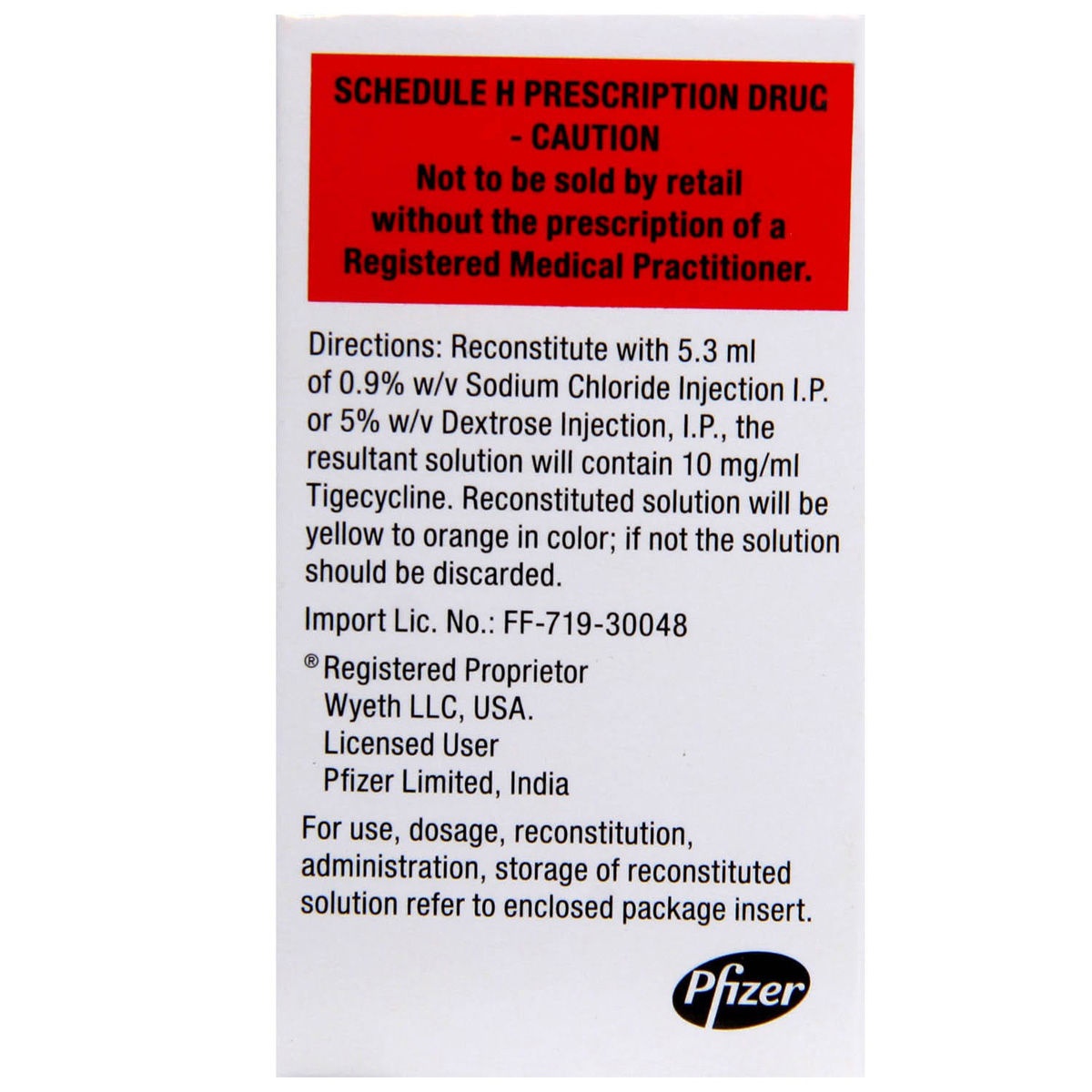 Tygacil 50 mg Injection | Uses, Side Effects, Price | Apollo Pharmacy