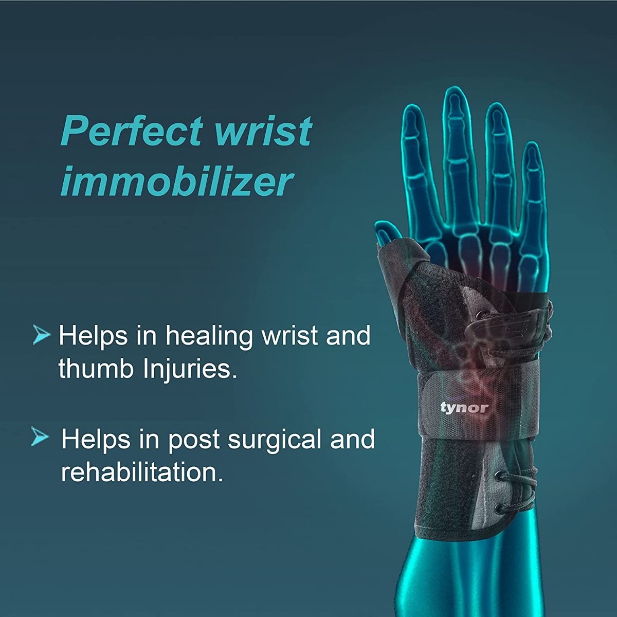 Tynor Wrist Splint with Thumb Medium, 1 Count Price, Uses, Side Effects ...