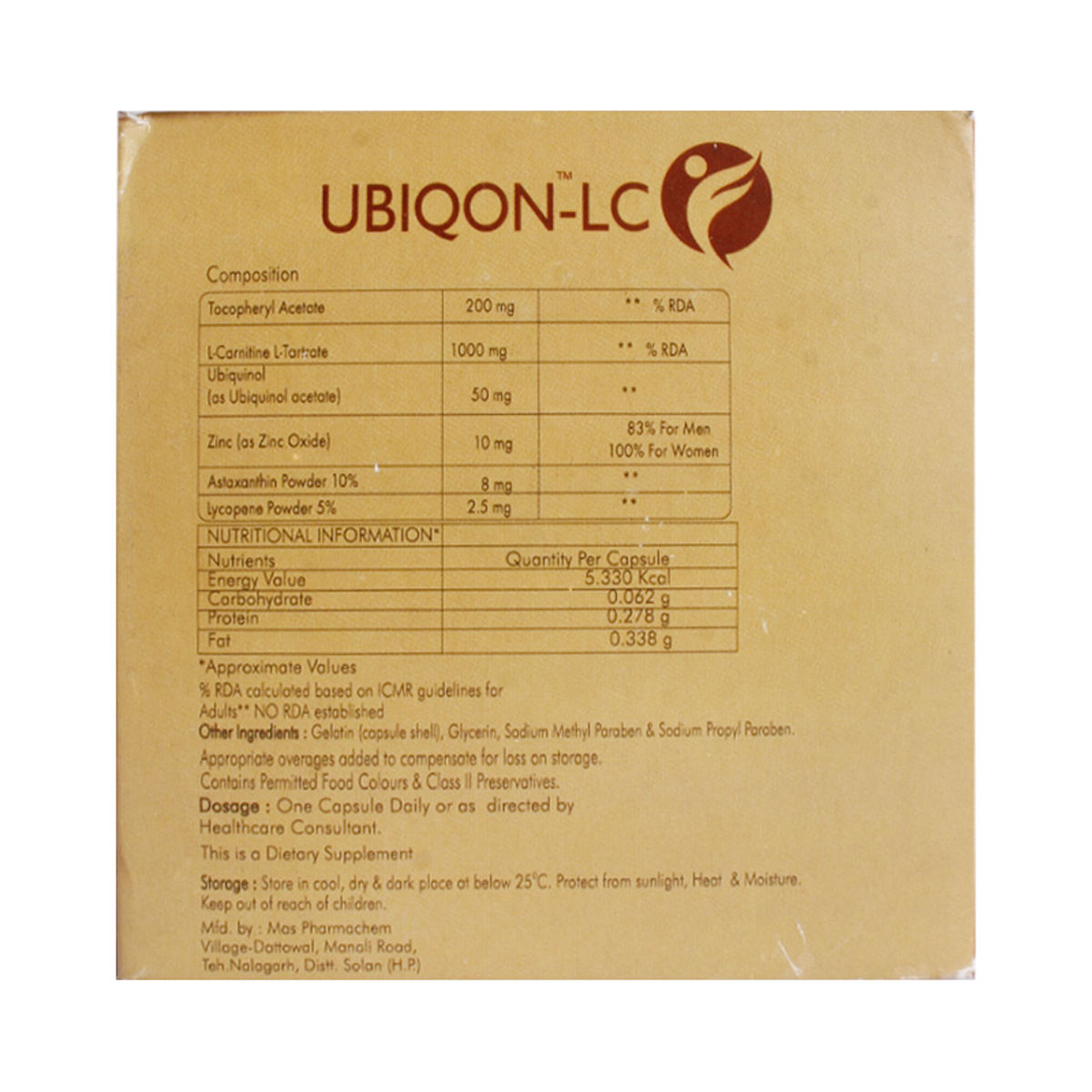 Ubiqon-LC Tablet 10's Price, Uses, Side Effects, Composition - Apollo ...