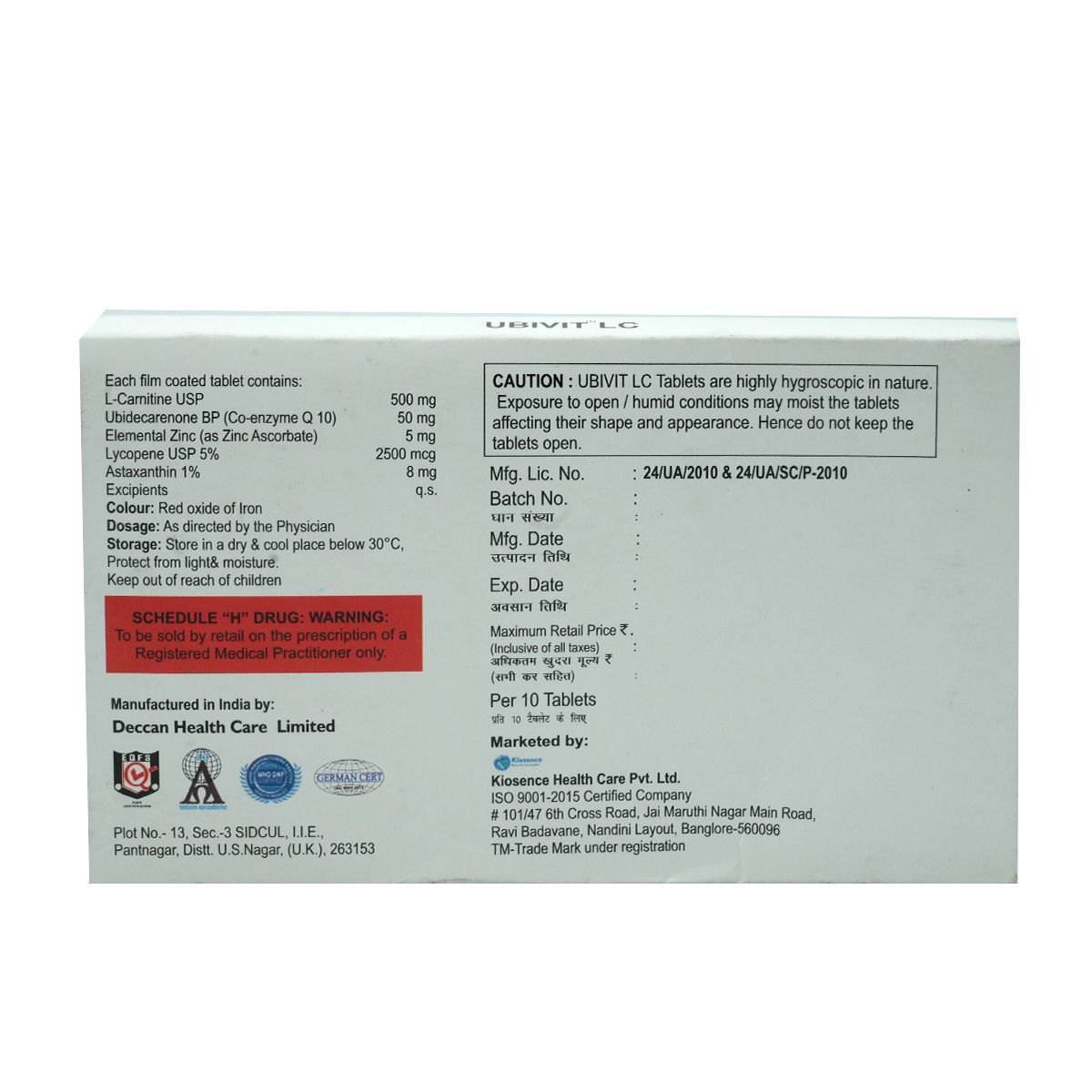 Ubivit LC Tablet 10's Price, Uses, Side Effects, Composition - Apollo ...