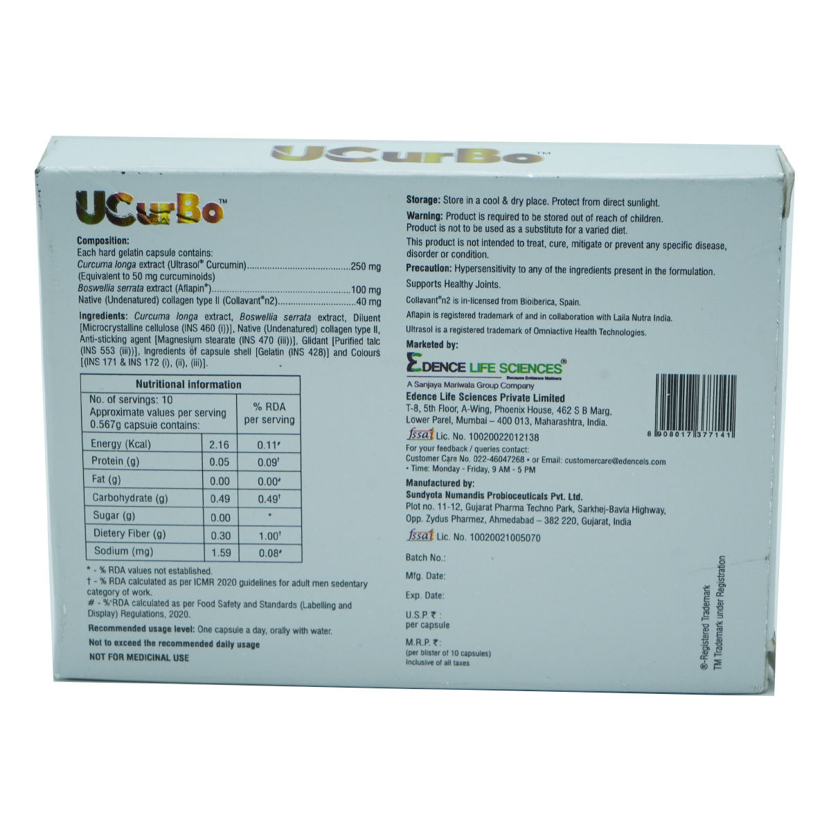 Ucurbo Softgel Capsule 10's Price, Uses, Side Effects, Composition ...