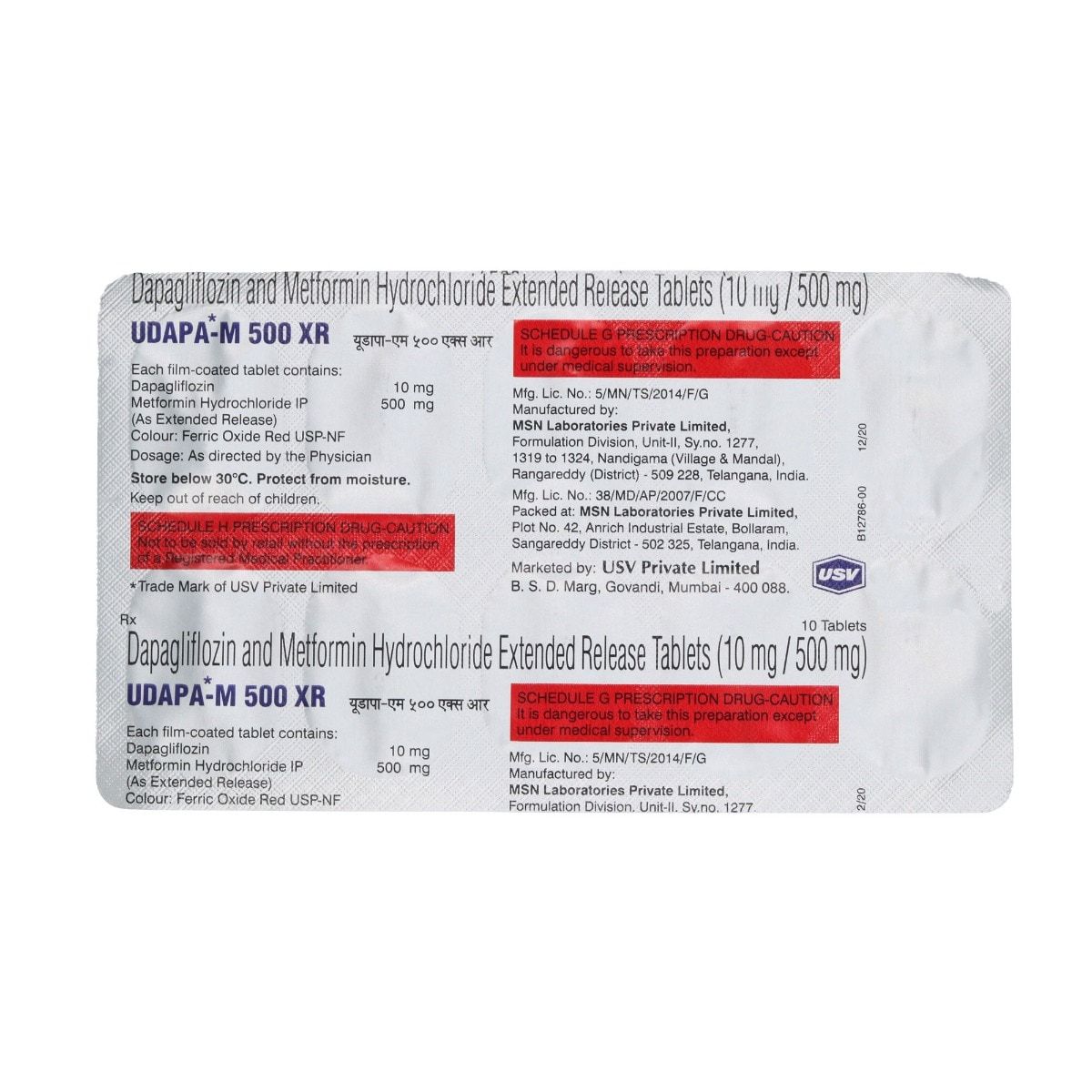 Udapa-M 500 XR Tablet | Uses, Side Effects, Price | Apollo Pharmacy