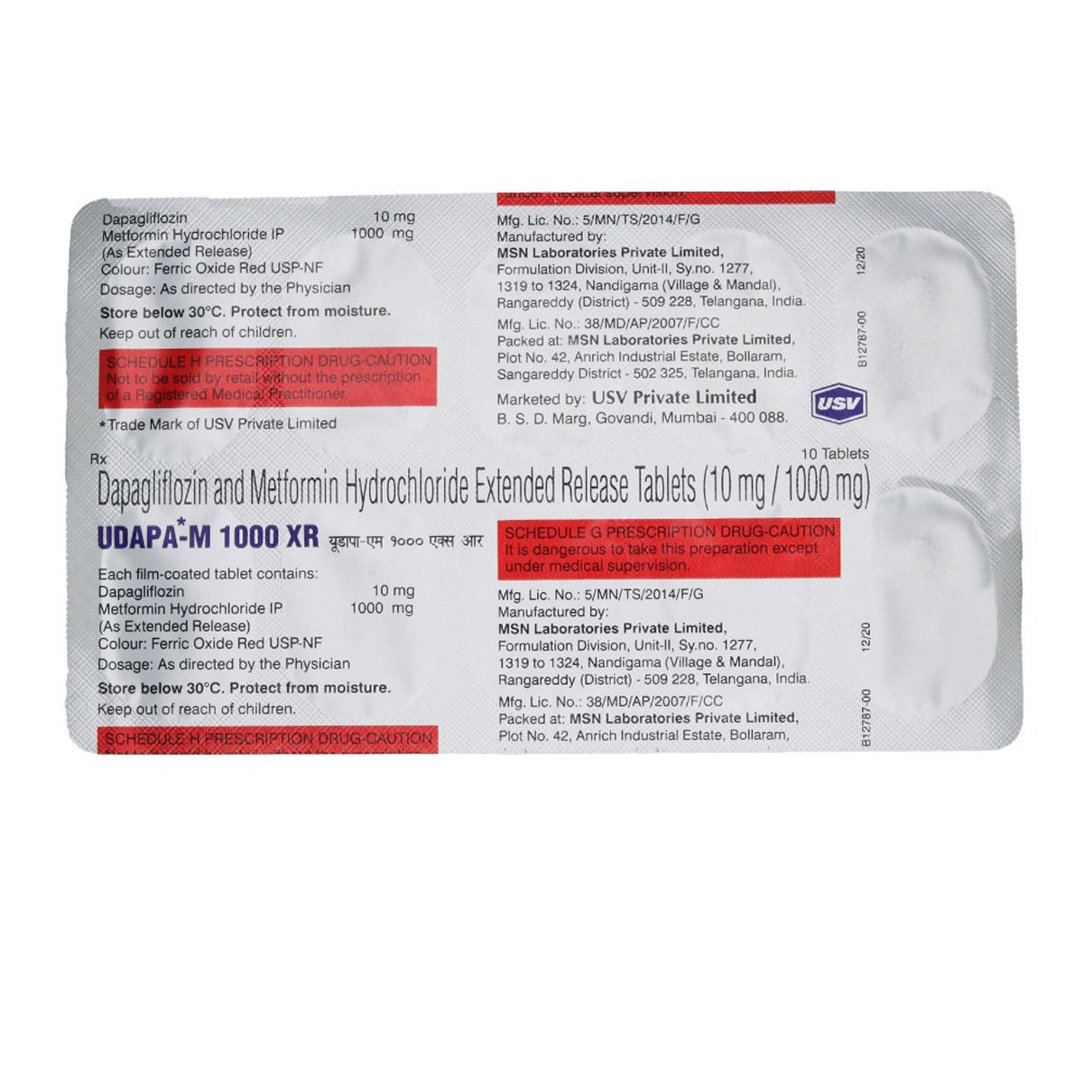 Udapa-M 1000 XR Tablets 10's Price, Uses, Side Effects, Composition ...