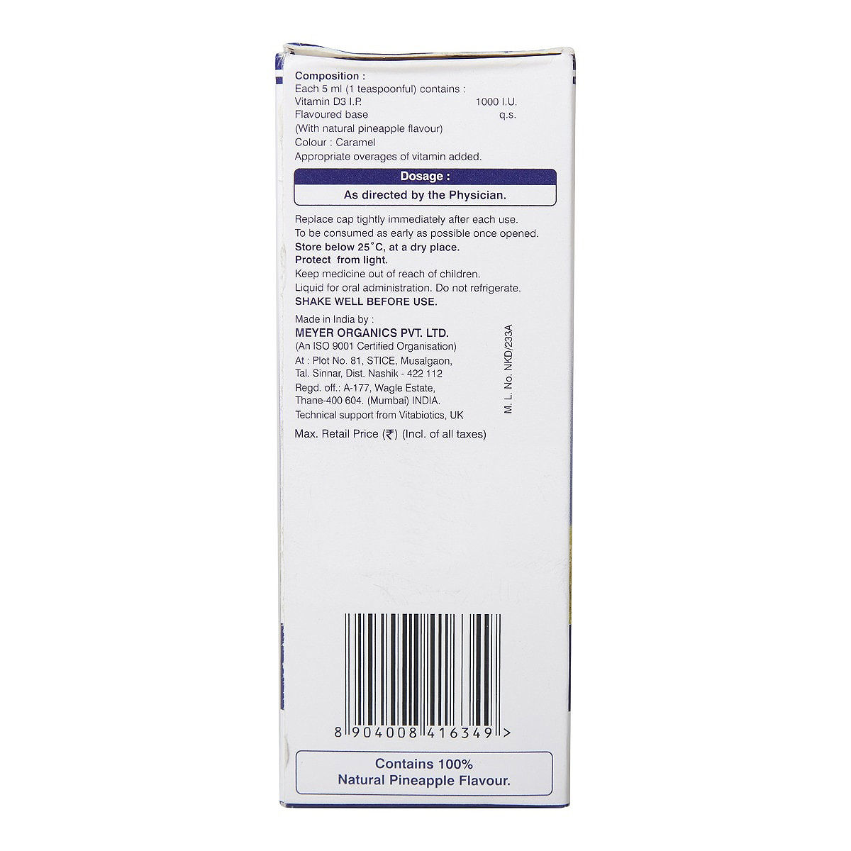 Ultra D3 Syrup 100 ml Price, Uses, Side Effects, Composition - Apollo ...