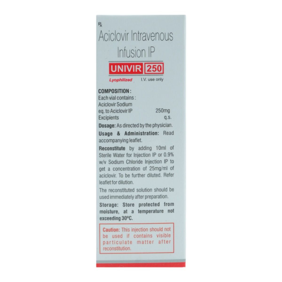 Univir 250 Injection 1's Price, Uses, Side Effects, Composition ...