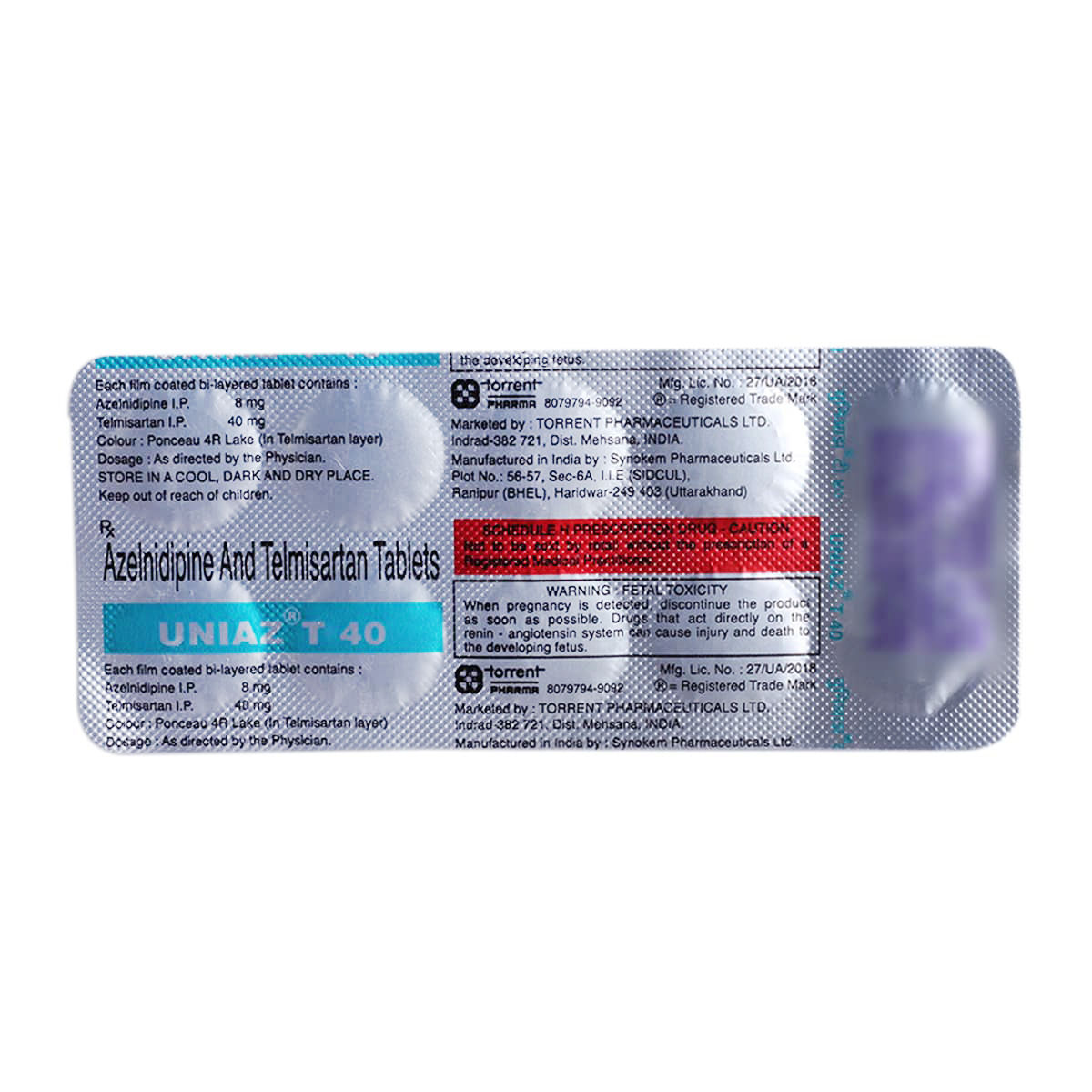 Uniaz T 40 Tablet | Uses, Side Effects, Price | Apollo Pharmacy