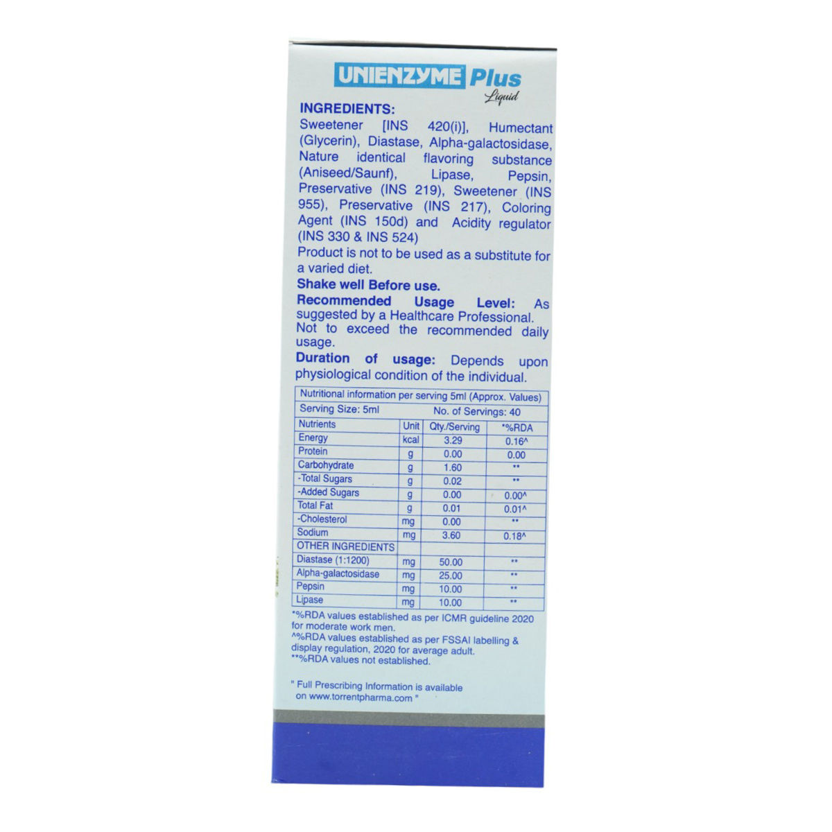 Unienzyme Plus Saunf Liquid | Uses, Side Effects, Price | Apollo Pharmacy