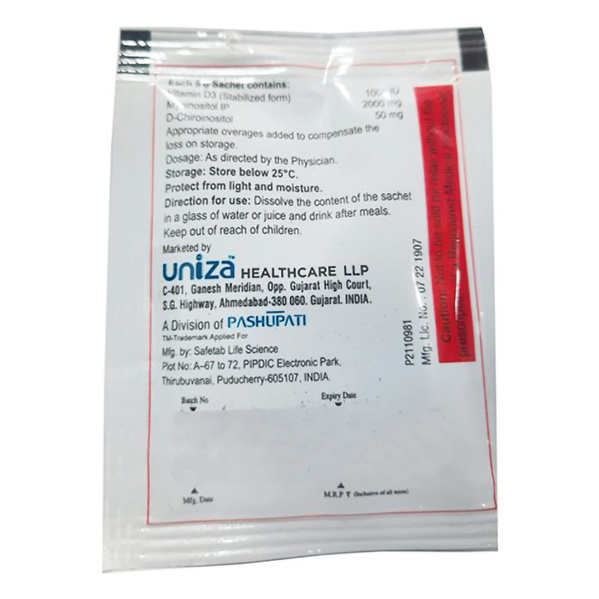 Unizitol Sachet 5 gm Price, Uses, Side Effects, Composition - Apollo ...