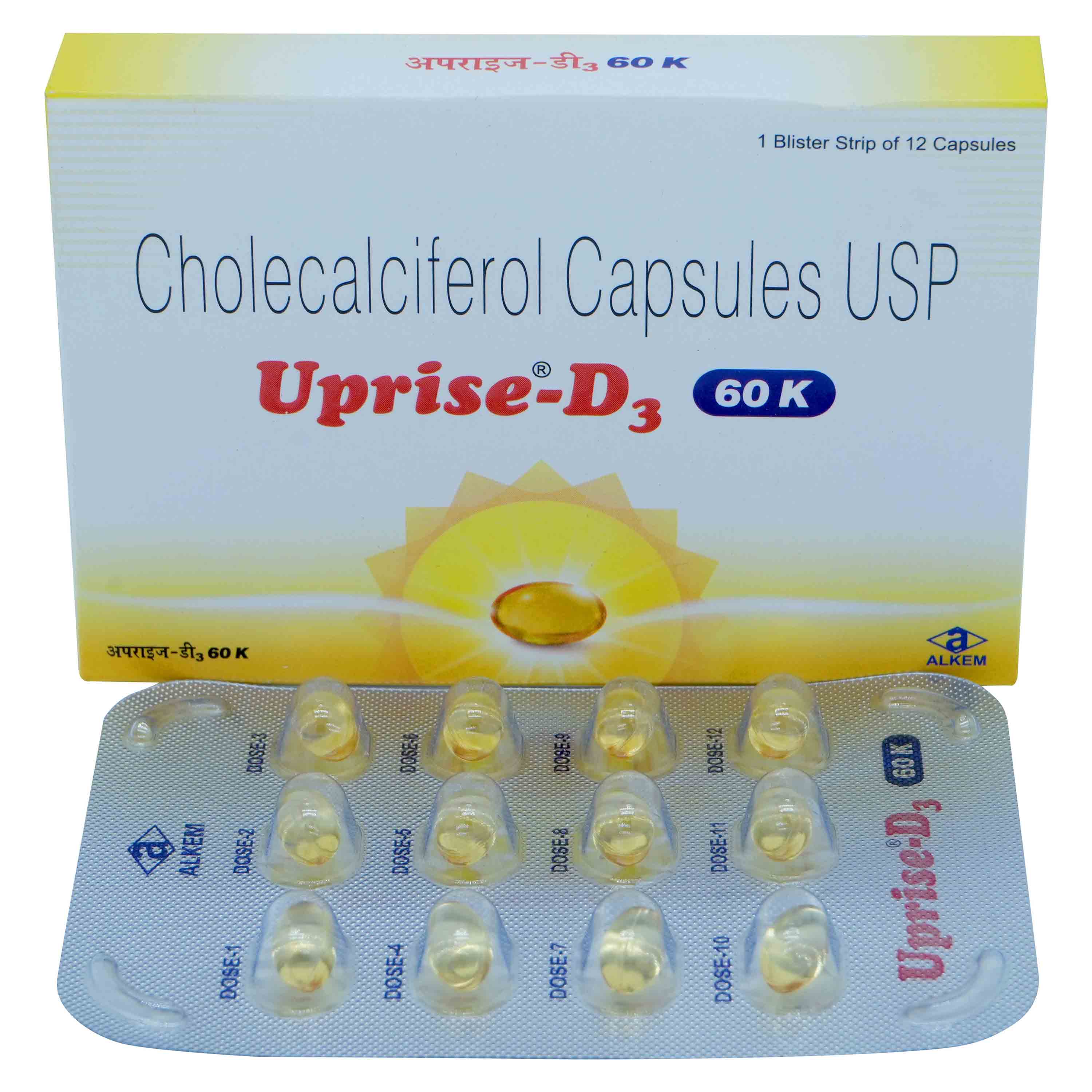 Uprise-D3 60K Softgel Capsule | Uses, Side Effects, Price | Apollo Pharmacy