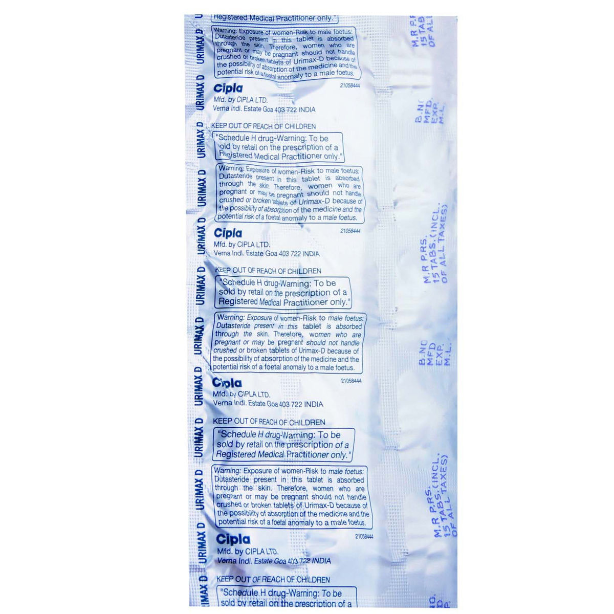 Urimax D Tablet 15's Price, Uses, Side Effects, Composition - Apollo ...