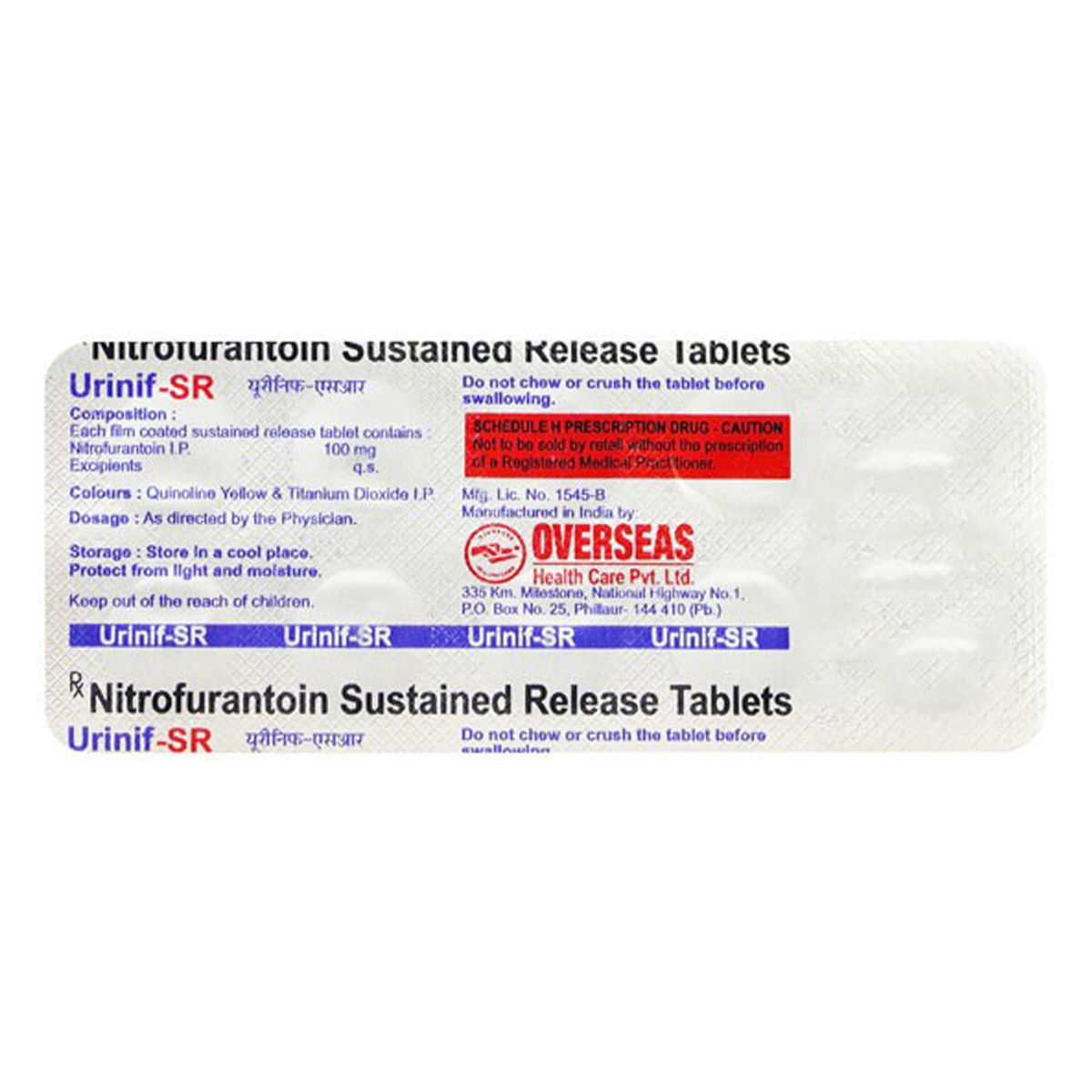 Urinif-SR Tablet | Uses, Side Effects, Price | Apollo Pharmacy