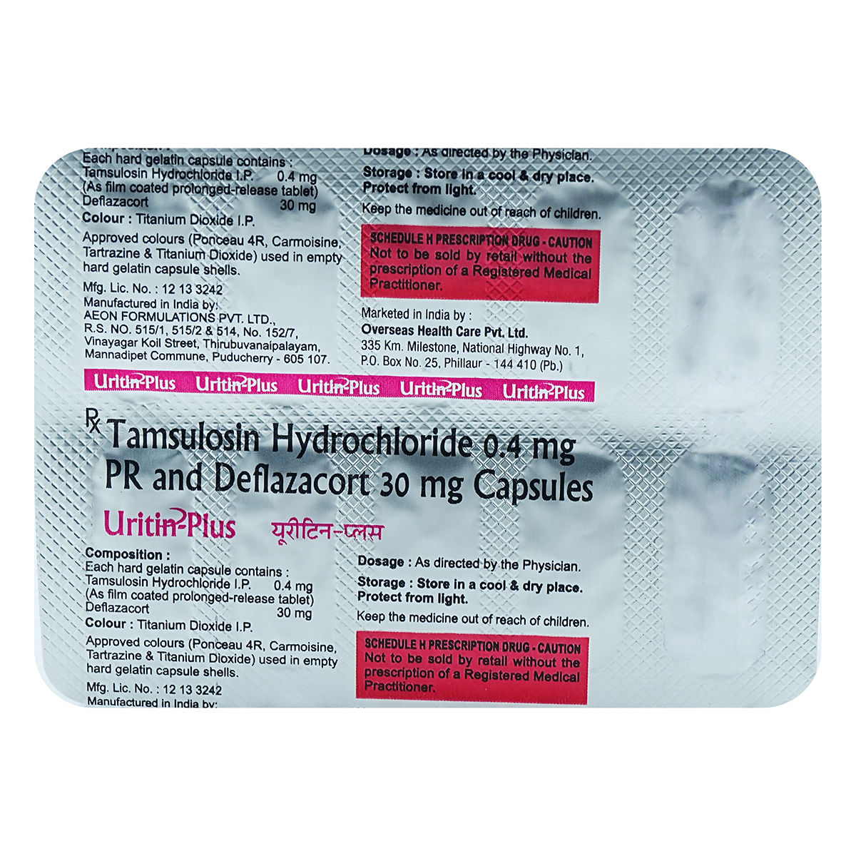 Uritin-Plus 0.4/30 Capsule | Uses, Side Effects, Price | Apollo Pharmacy