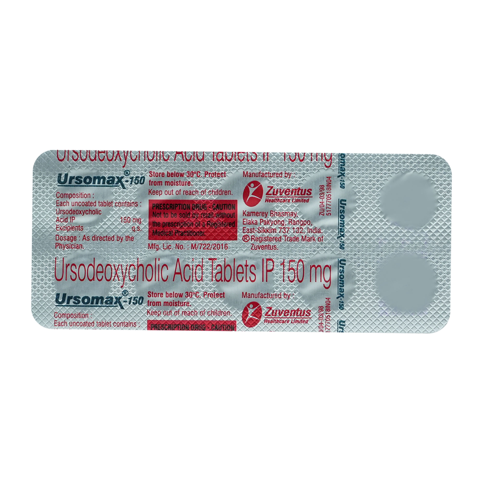 Ursomax 150mg Tablet 10's Price, Uses, Side Effects, Composition ...