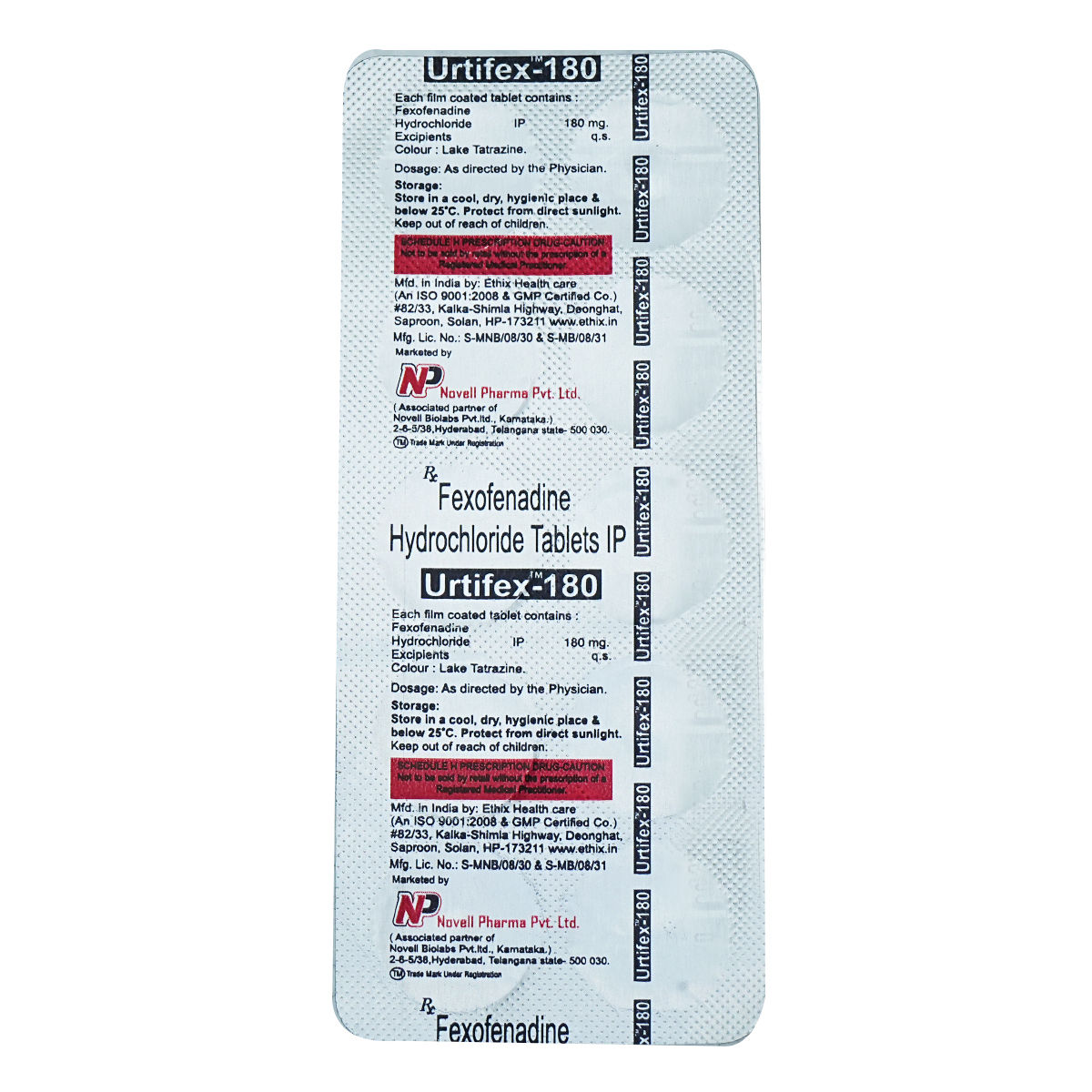 Urtifex-180 Tablet | Uses, Side Effects, Price | Apollo Pharmacy