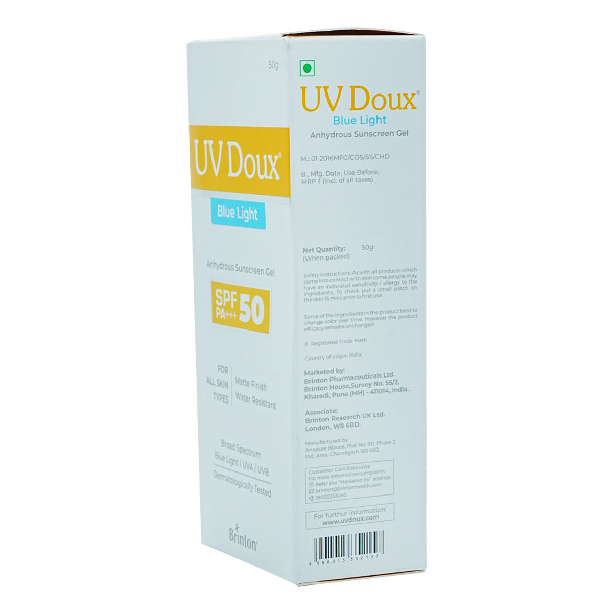 Uv Doux SPF 50+ Blue Light Sunscreen Gel | Uses, Side Effects, Price ...