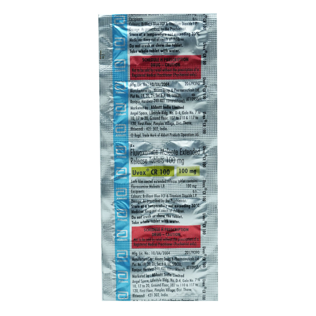 Uvox CR 100 mg Tablet | Uses, Side Effects, Price | Apollo Pharmacy