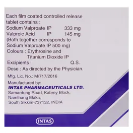 Valprol CR 500 Tablet | Uses, Side Effects, Price | Apollo Pharmacy